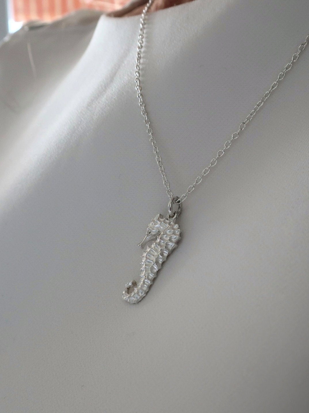 Sterling Silver Seahorse Necklace Seahorse Pendant | Etsy
