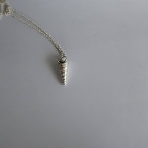 Sterling Silver Seashell Necklace - Unicorn Horn Seashell Necklace ...