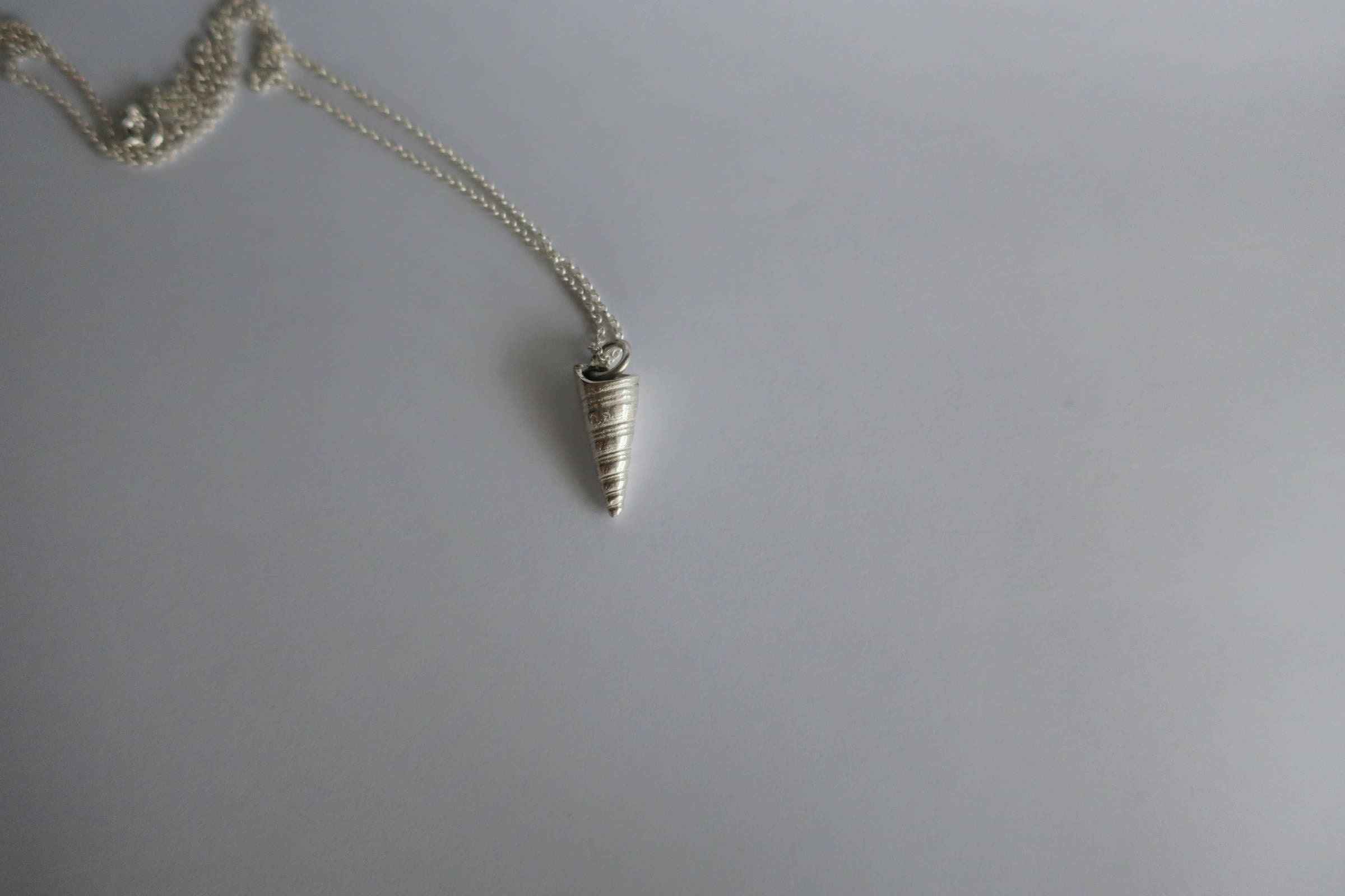 Sterling Silver Seashell Necklace Unicorn Horn Seashell - Etsy