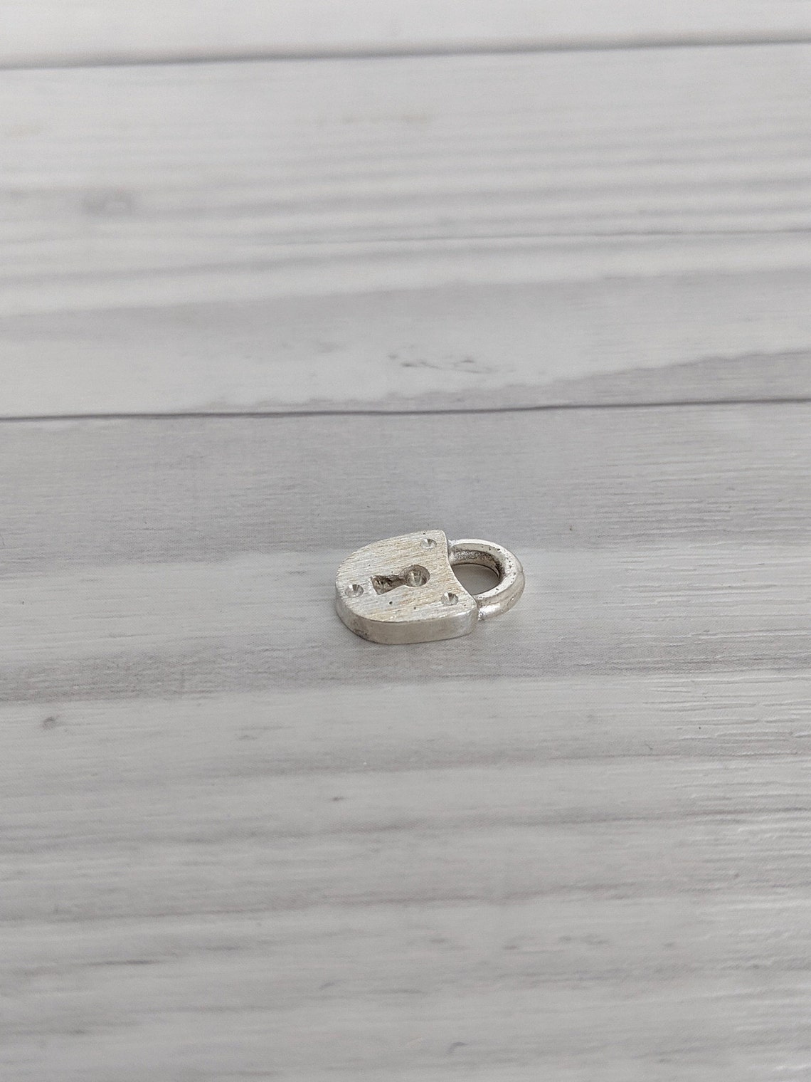 Sterling silver solid lock necklace Silver lock pendant | Etsy