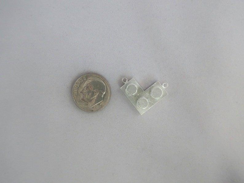 Sterling Silver Construction Brick Necklace Block Pendant - Etsy