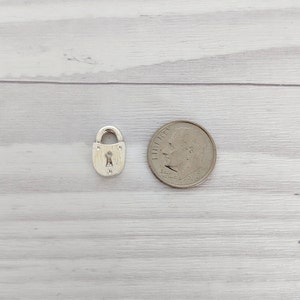 Sterling Silver Solid Lock Necklace Silver Lock Pendant Sterling Silver ...