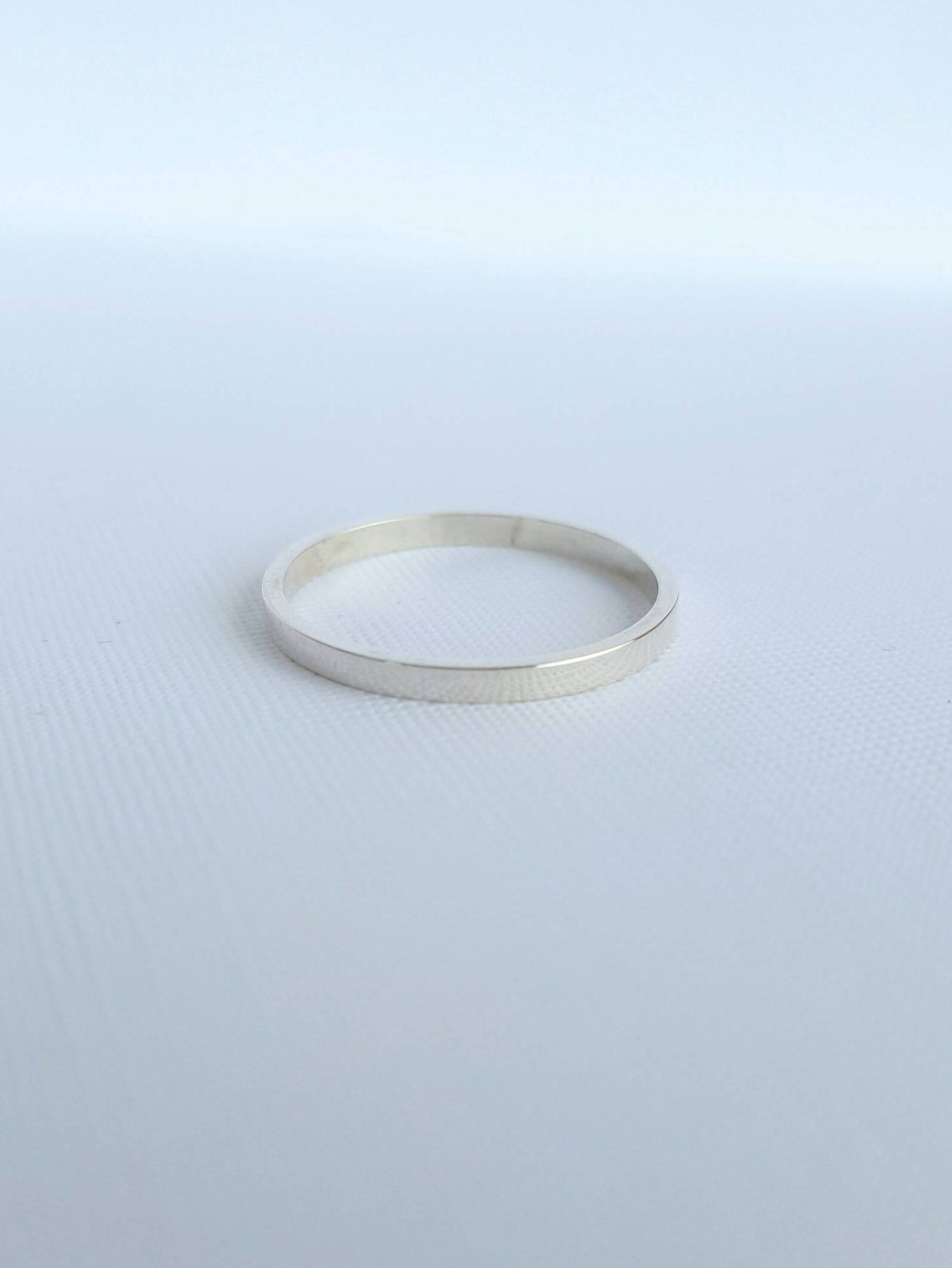 Thin Sterling Silver Ring 1.5mm Sterling Silver Stacking - Etsy
