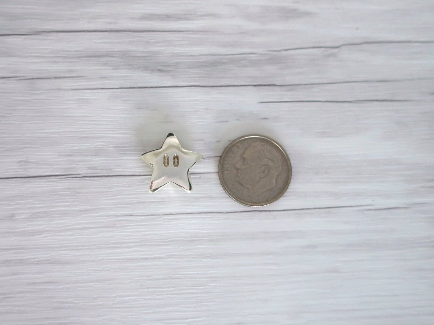Sterling silver Mario star pendant necklace Star pendant | Etsy