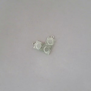 Sterling Silver Construction Brick Necklace Block Pendant Construction ...