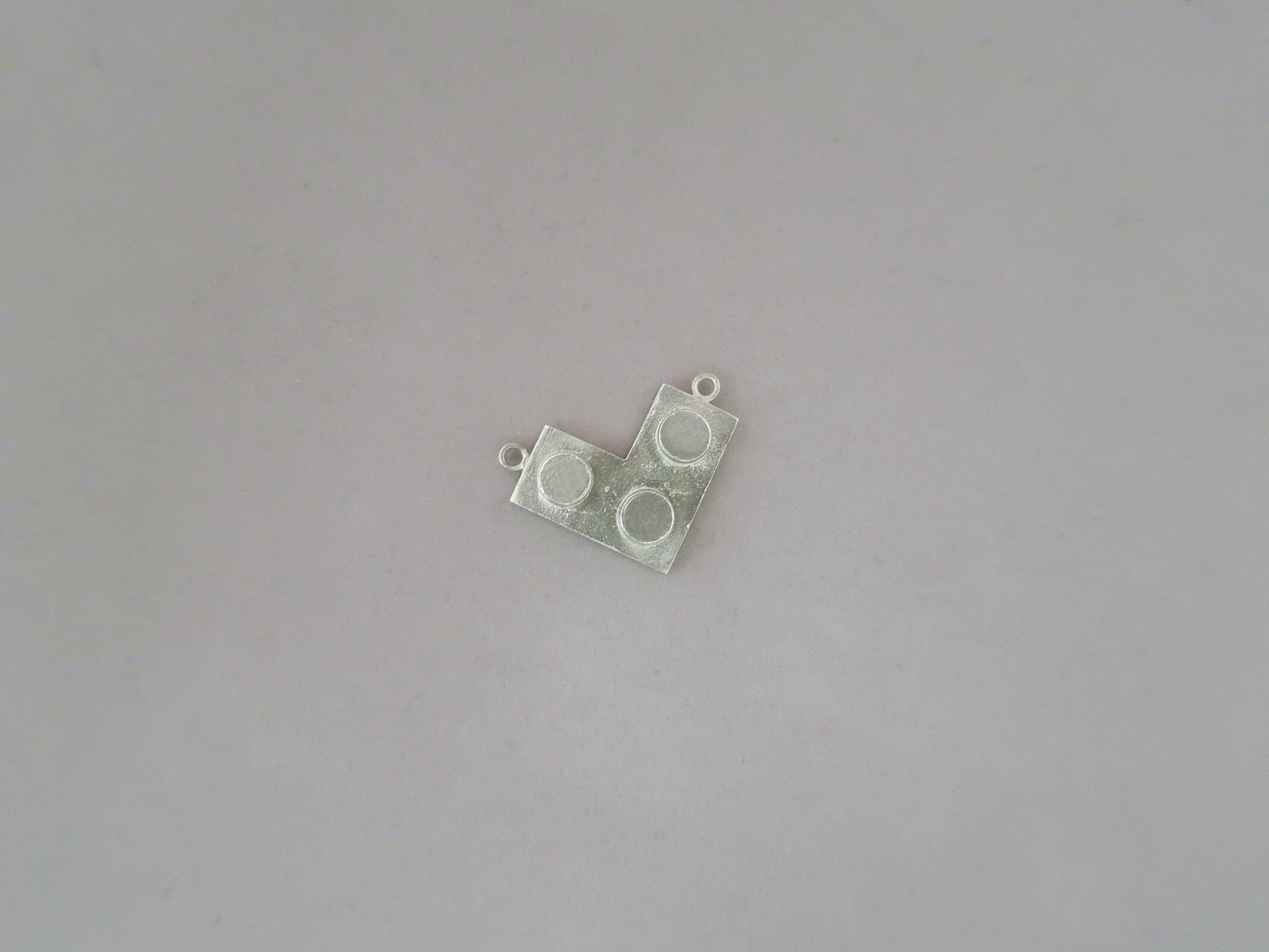 Sterling Silver Construction Brick Necklace Block Pendant - Etsy