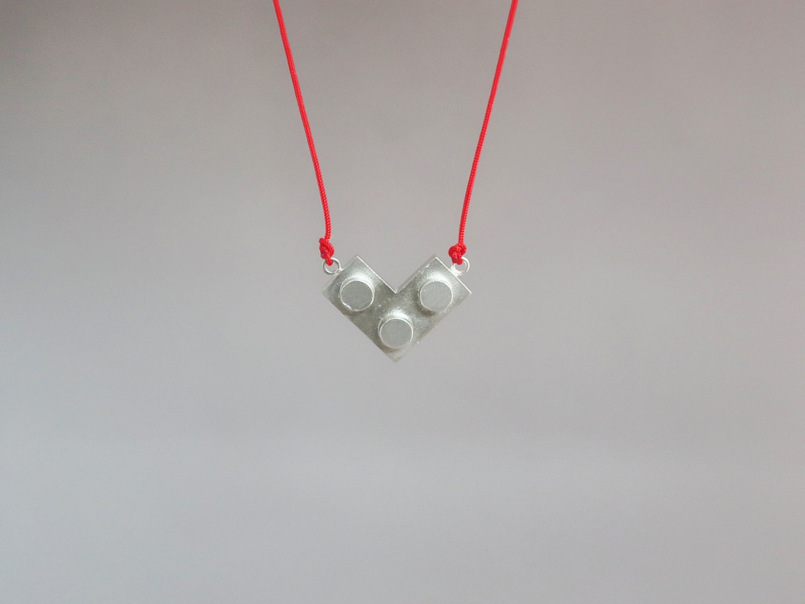 Sterling Silver Construction Brick Necklace Block Pendant - Etsy