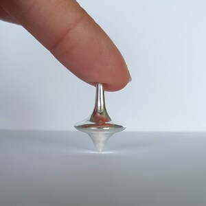 Sterling Silver Solid Spinning Top - Silver Inception Totem - Sterling ...