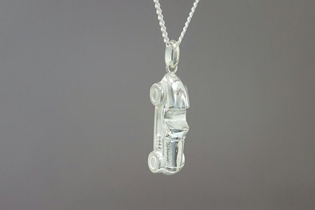 Race Car Pendant Necklace Sterling Silver Race Car Pendant Race Car ...