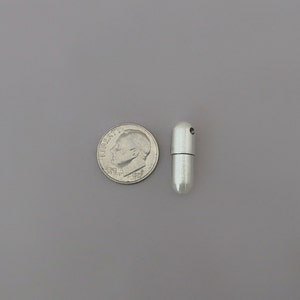 Sterling Silver Capsule Necklace - Silver Pill Pendant - Sterling ...