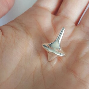 Sterling Silver Solid Spinning Top - Silver Inception Totem - Sterling ...