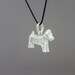 Solid Sterling Silver Dog Necklace Solid Schnauzaer Pendant - Etsy