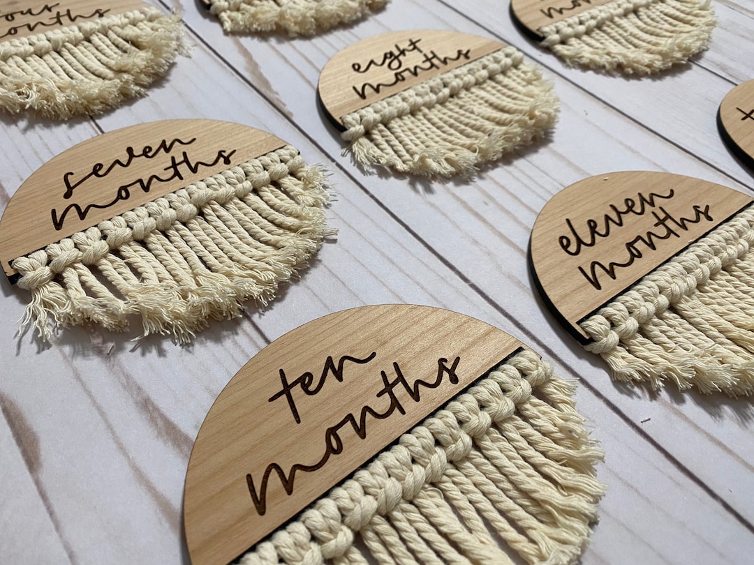 Macrame Name Sign & Milestone Markers - Etsy