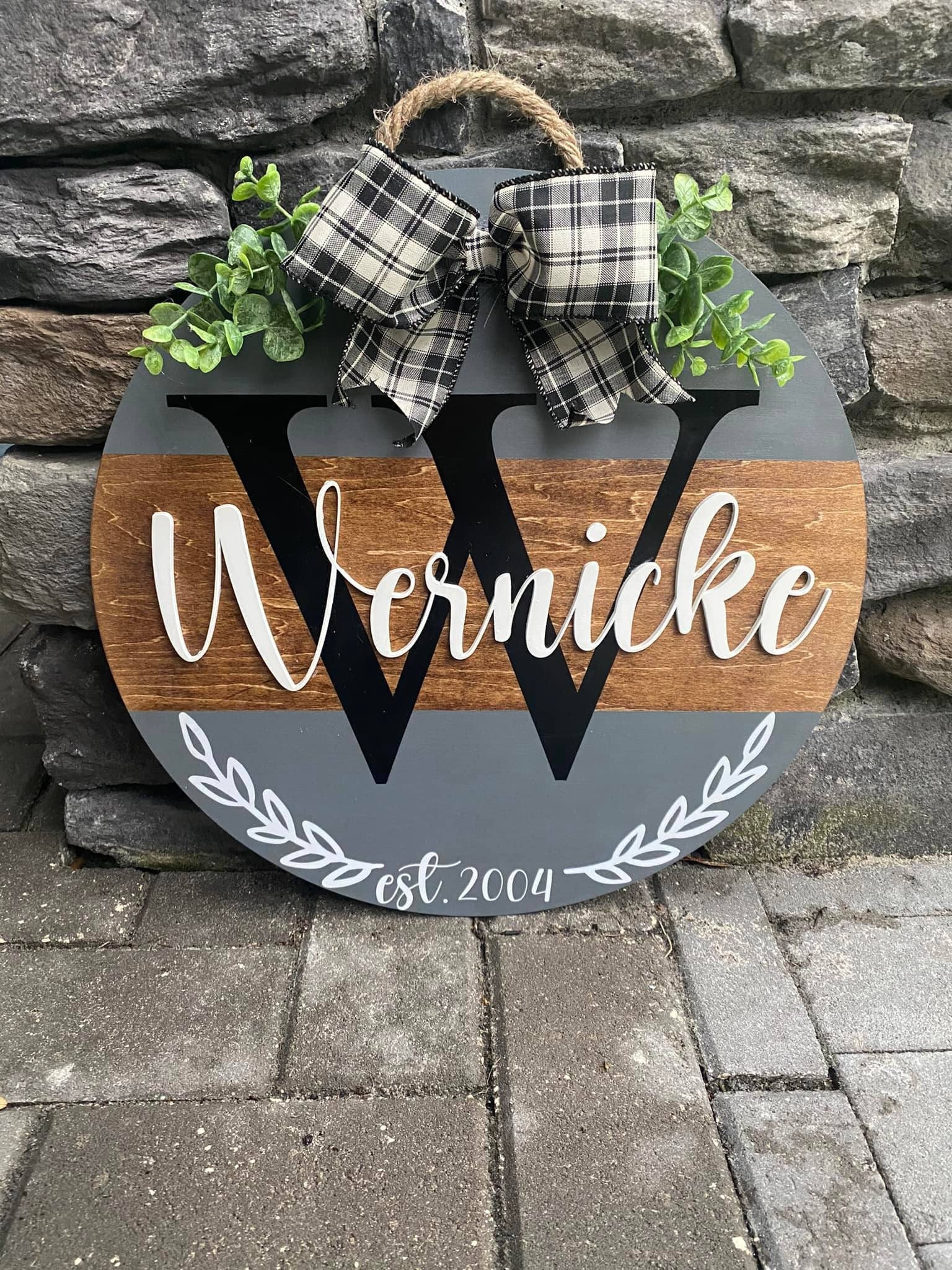 Custom Wooden Door Hanger - Etsy