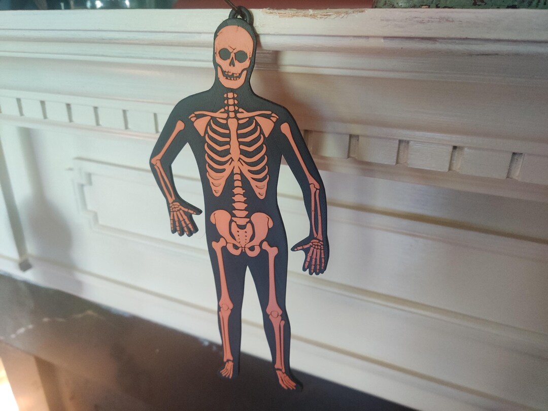 3D Printed Double Sided Spooky Skeleton for Halloween Decorating - Etsy