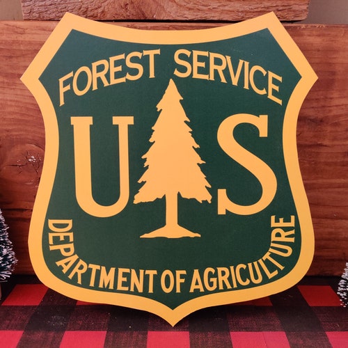 U.S. Forest Service Wood Shield Sign Department of Agriculture - Etsy