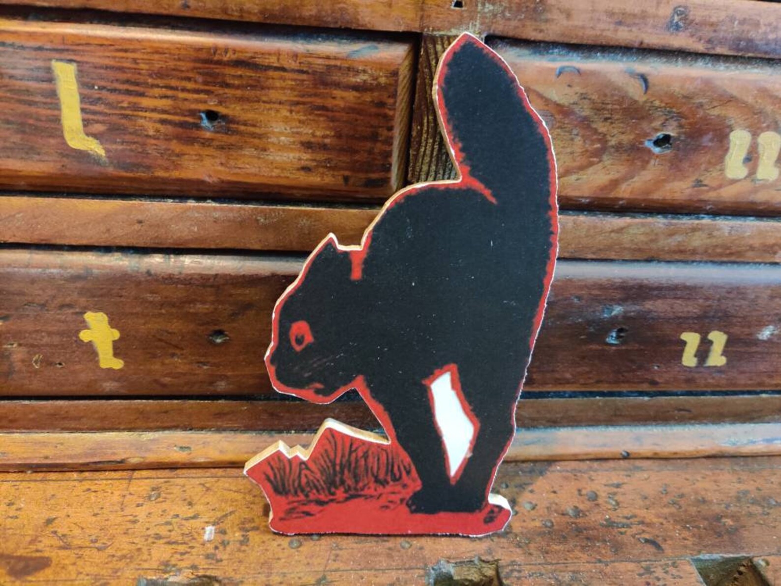 Red Halloween Wood Cutout Assortment - Etsy