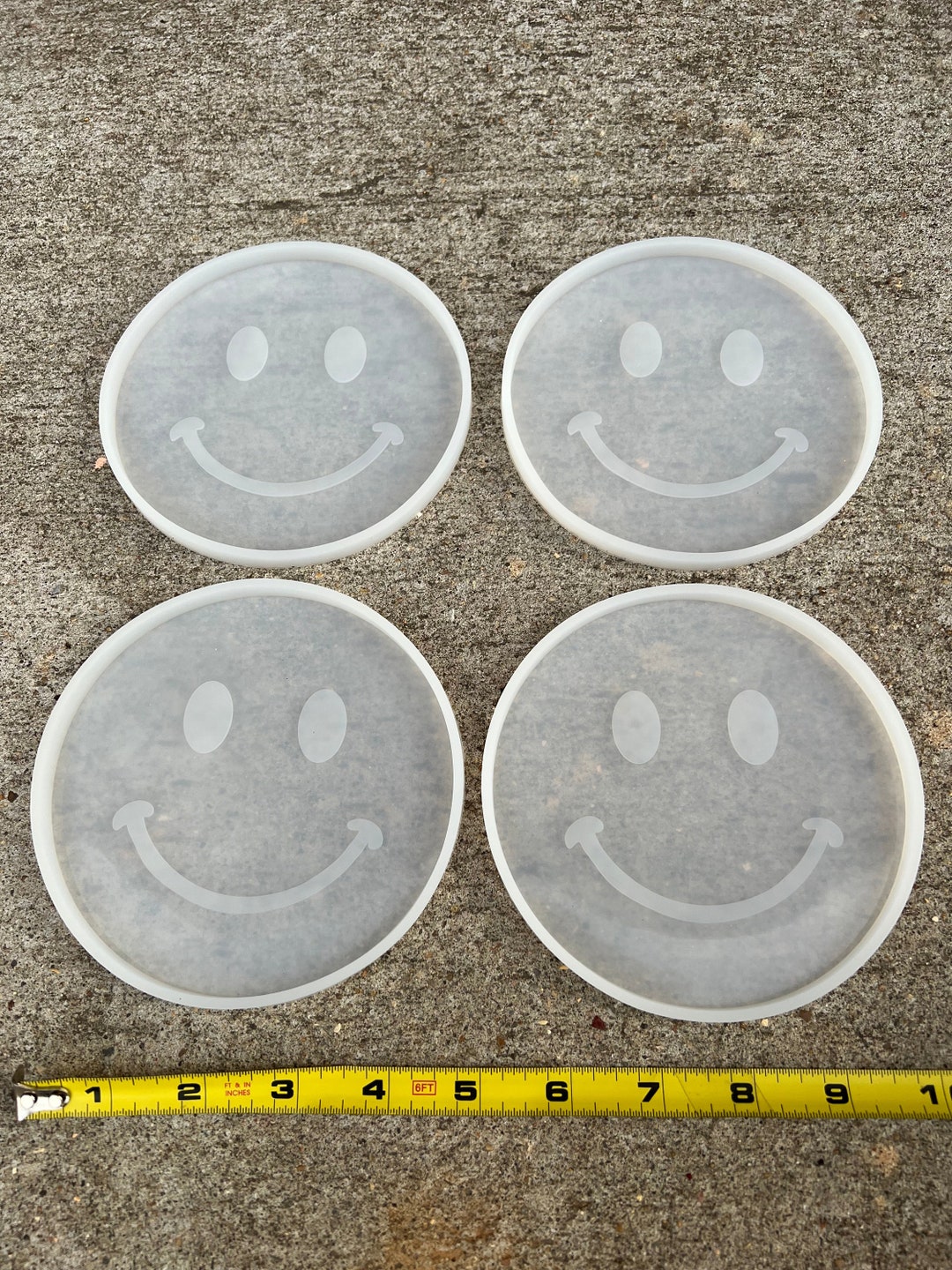 Smiley Face Silicone Resin Coaster Mold - Etsy