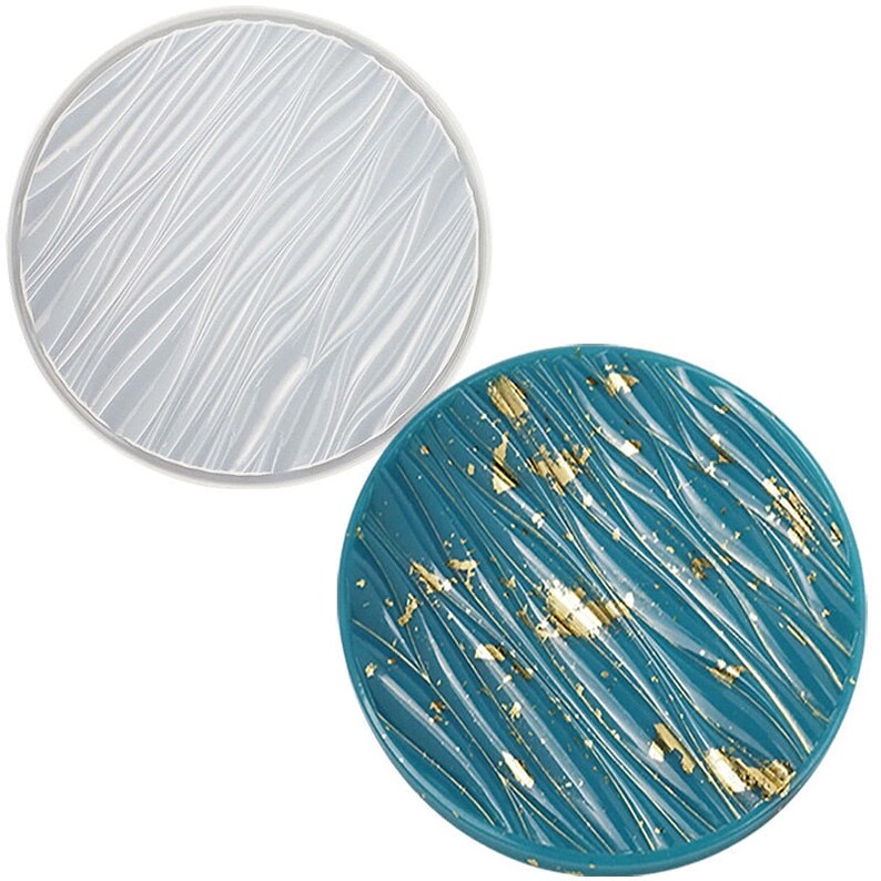 Round Textured Silicone Resin Wave Tray Mold - Etsy