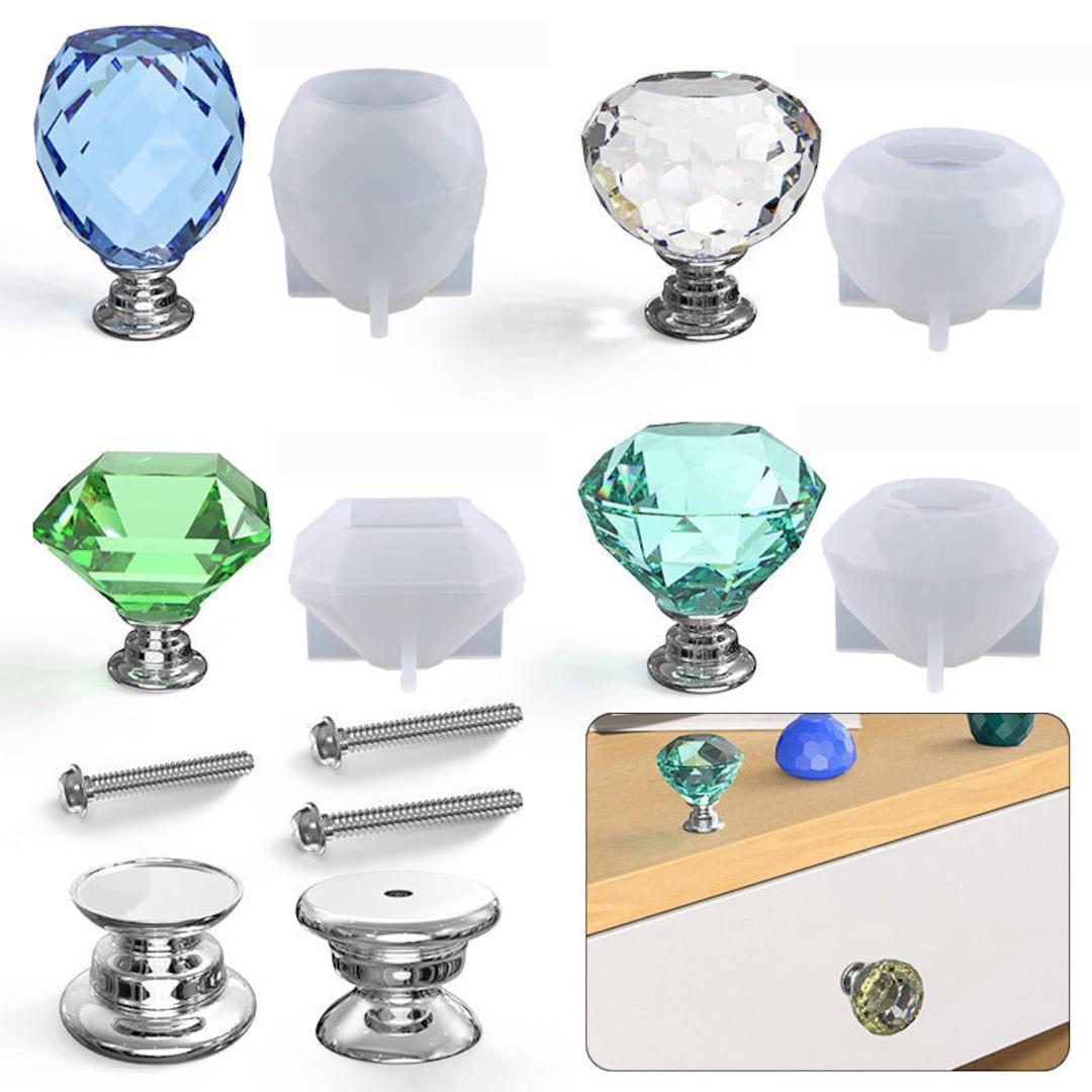 Faceted Diamond Drawer Handle Silicone Resin Mold Pull for Furnture - Etsy
