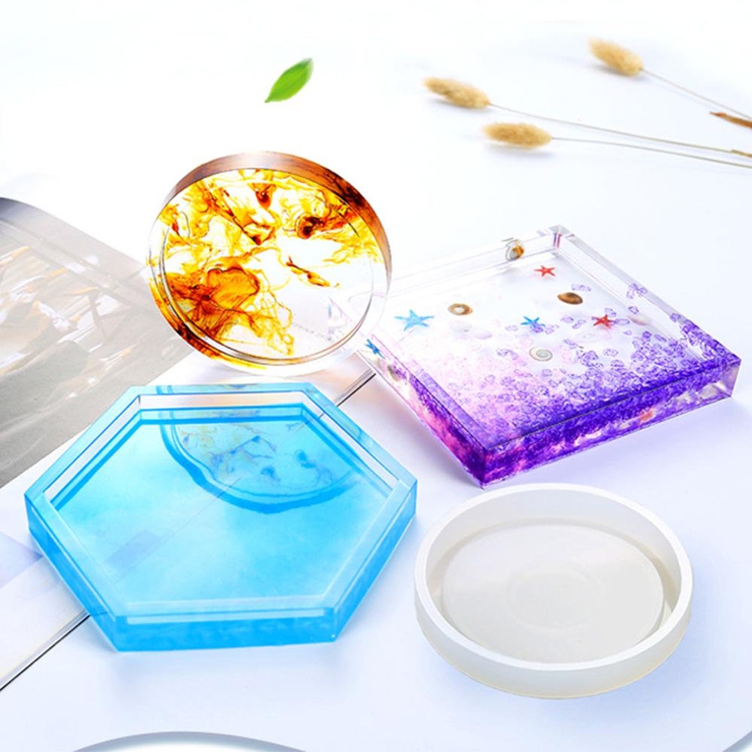 New DIY Silicone Coaster Mold Square Epoxy Casting Molds for - Etsy