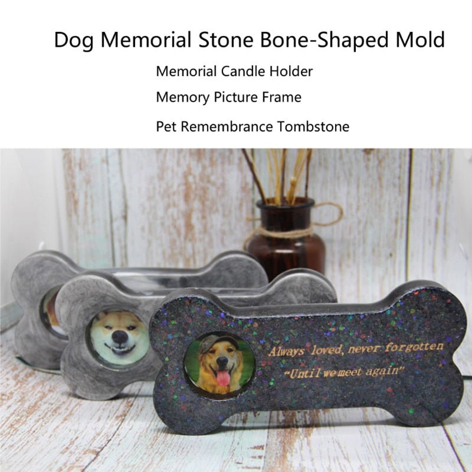 Memorial Dog Bone Tombstone Silicone Resin Mold - Etsy