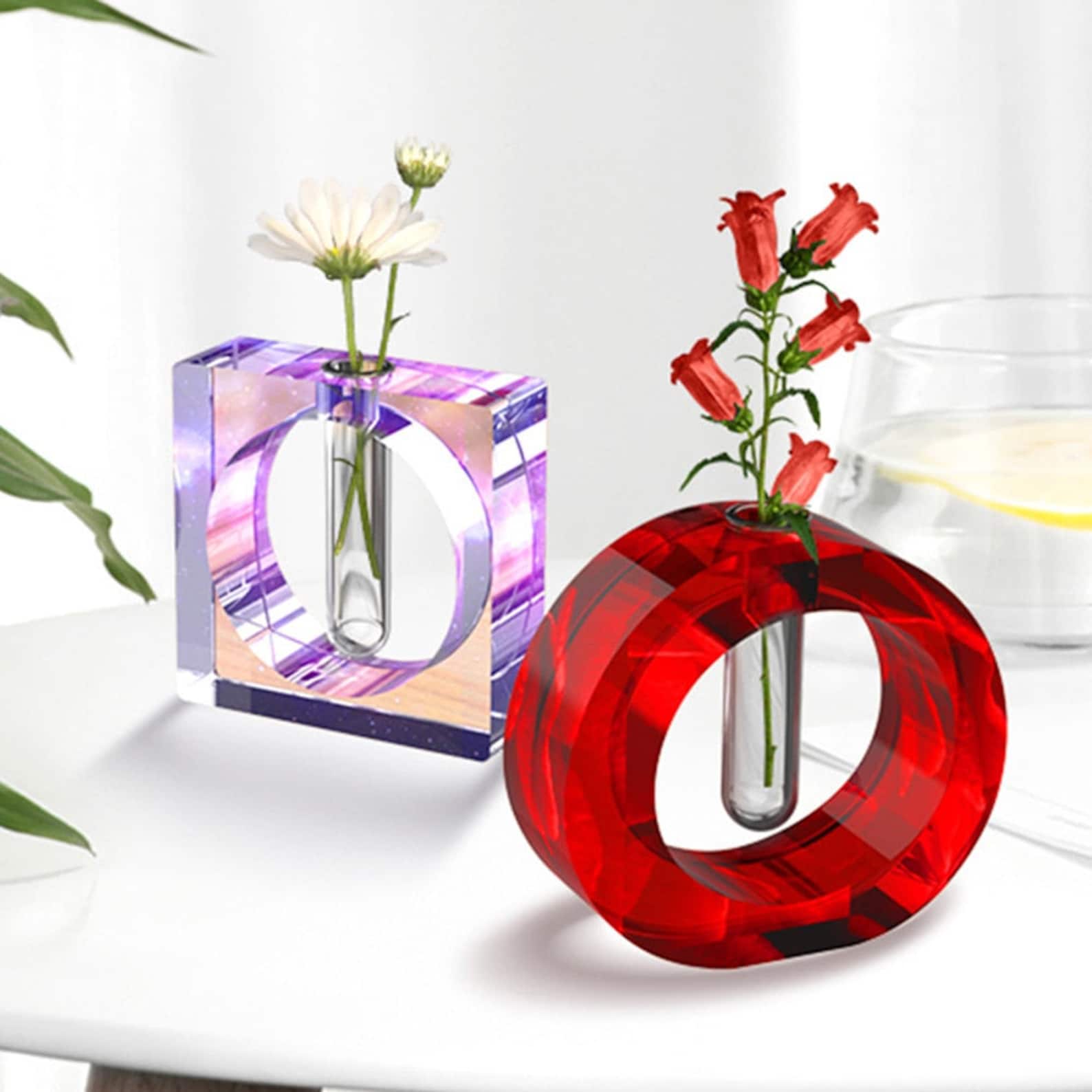 Test Tube Crystal Ring Flower Vase Silicone Resin Mold - Etsy