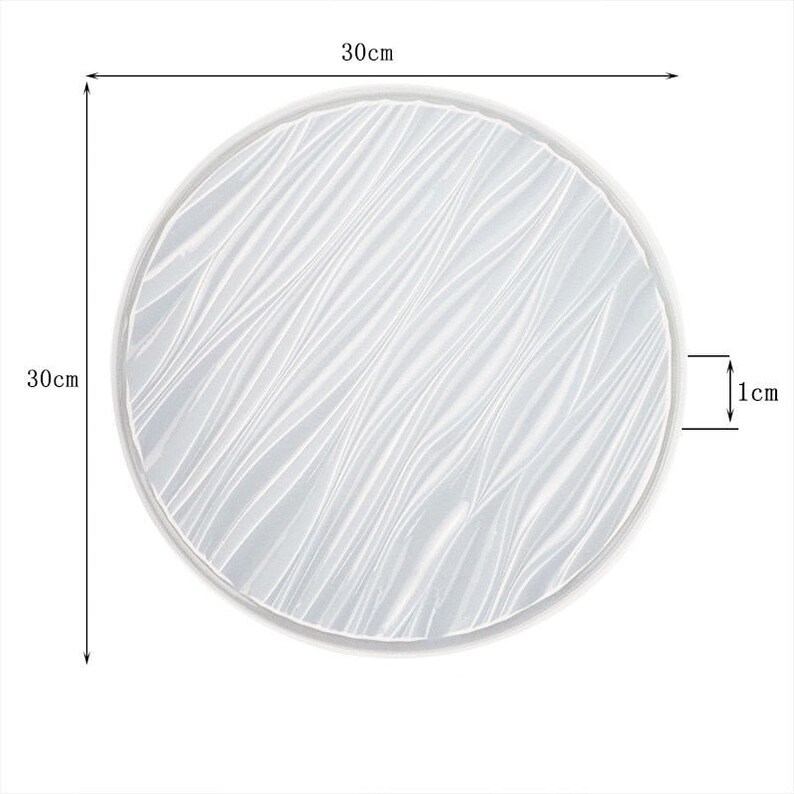 Round Textured Silicone Resin Wave Tray Mold - Etsy