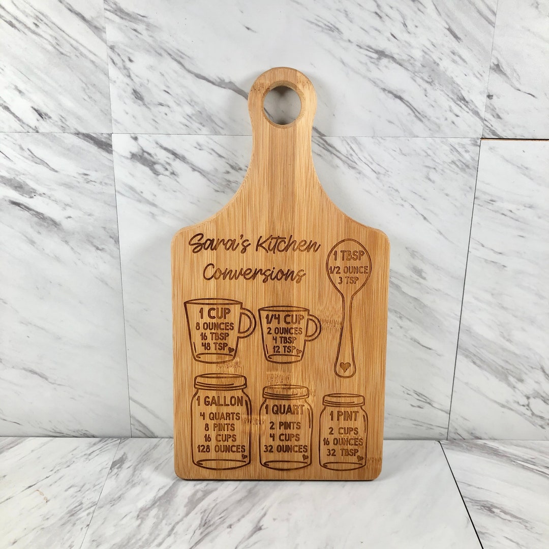 Kitchen Conversion Cutting Board - Etsy