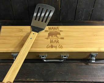 Personalized Grill tool set Engraved BBQ Tools Husband