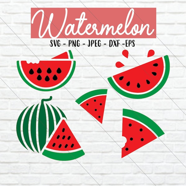 Watermelon Svg - Etsy