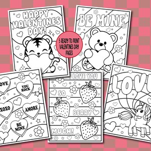 Valentines Day Coloring Pages Instant Download, Ready to Print ...