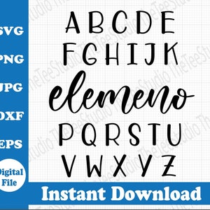 Alphabet Elemeno ABC Kinder Design File - Printable Png Cut File Svg ...