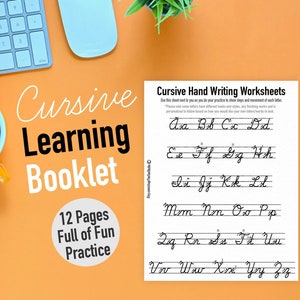 Printable Cursive Worksheets 12 Pages (letters and Words) | Elementary ...
