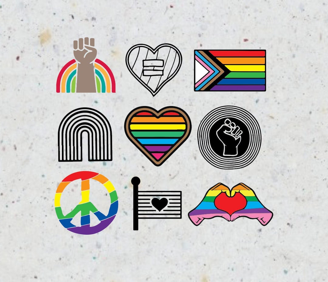 Pride SVG Bundle, Rainbow svg, Lqbtq SVG Bundle, LGBTQ svg, Gay Flag ...