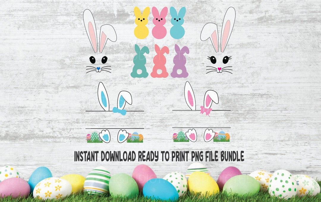 Easter Bunny Bundle Png File Bundle, Easter Kids Ready to Print Files ...