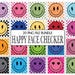 Checker Happy Face PNG Bundle: Retro Classroom Decor (digital Download ...