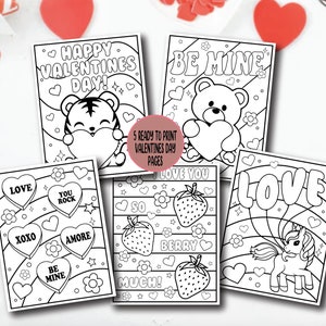 Valentines Day Coloring Pages Instant Download, Ready to Print ...