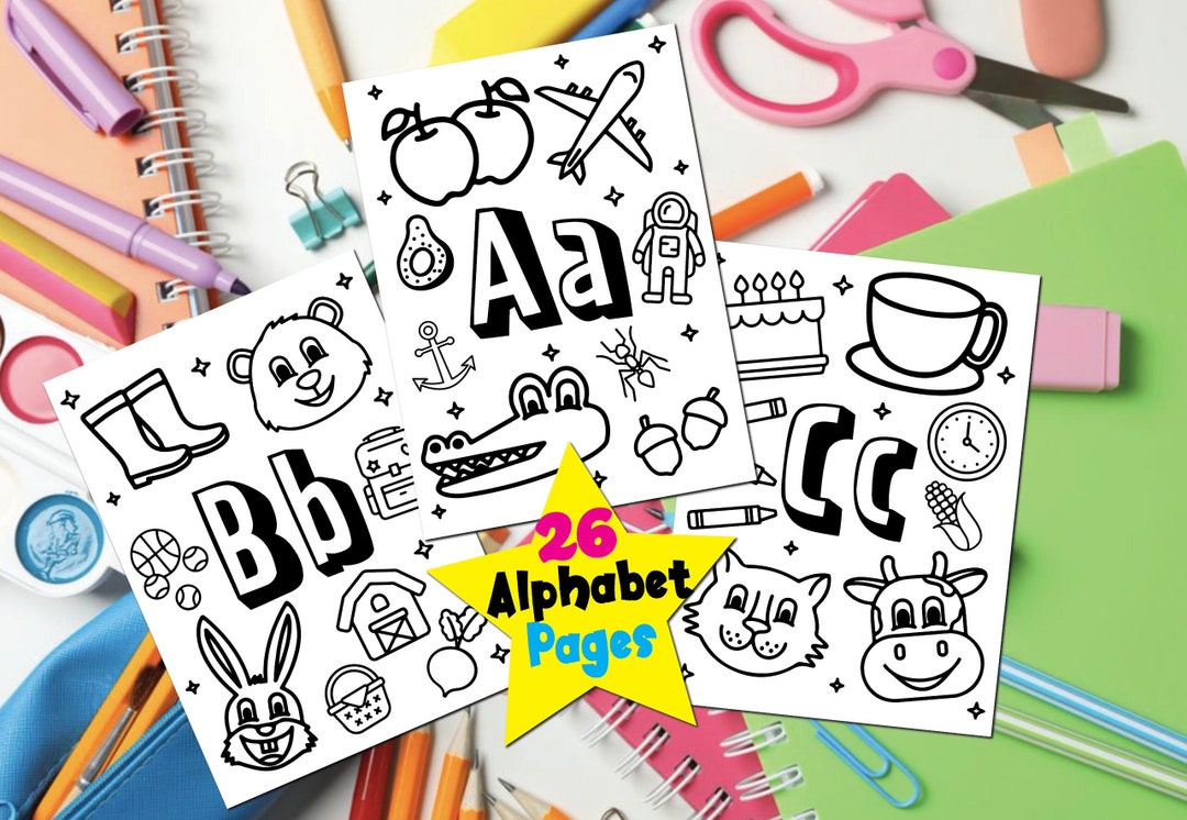 26 Printable Alphabet Coloring Pages Worksheets for Kids: Preschool ...