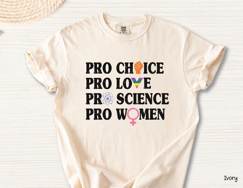Pro Choice Pro Love Comfort Colors Shirt, Feminist LGBTQ+ Ally Tee - Etsy