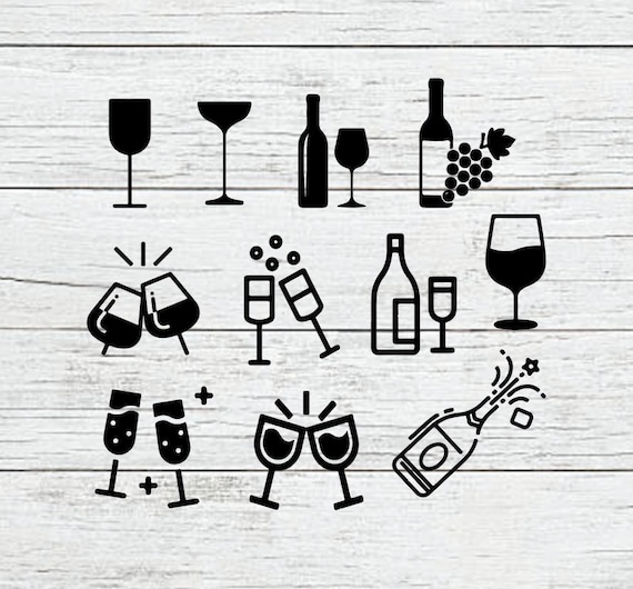 Scrapbooking Clip Art & Image Files Papercraft wine sign svg wine bar ...