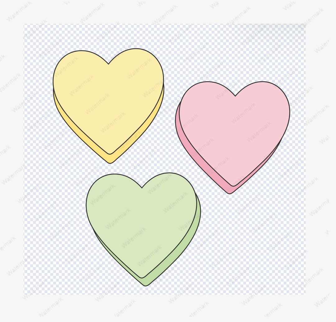 Blank Candy Heart SVG, Heart Clipart, Valentines Svg, Candy Valentine ...