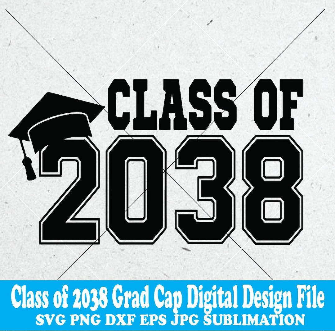 Class of 2038 Jersey Letters Grow With Me Shirt Design File - Printable ...