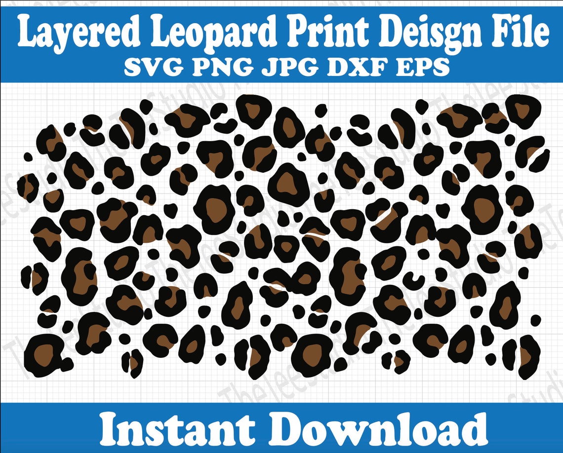 Layered Leopard Print SVG Animal Print Printable Vector Cut - Etsy