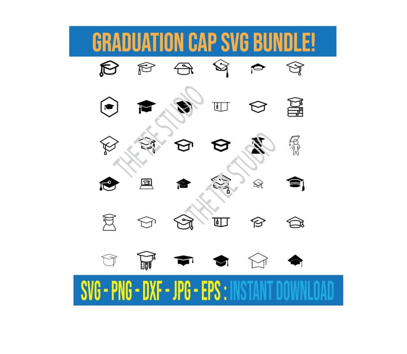 Graduation Cap SVG Bundle Monogram Svg Graduation Svg - Etsy