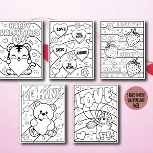 Valentines Day Coloring Pages Instant Download, Ready to Print ...
