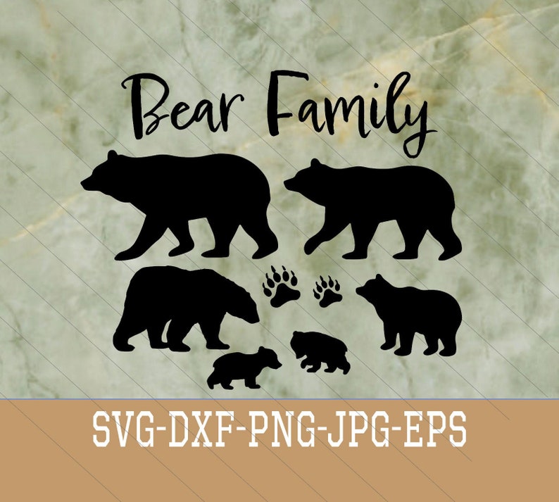 Bear Family SVG Clip Art Cut Pattern Plasma Laser SVG Cricut - Etsy