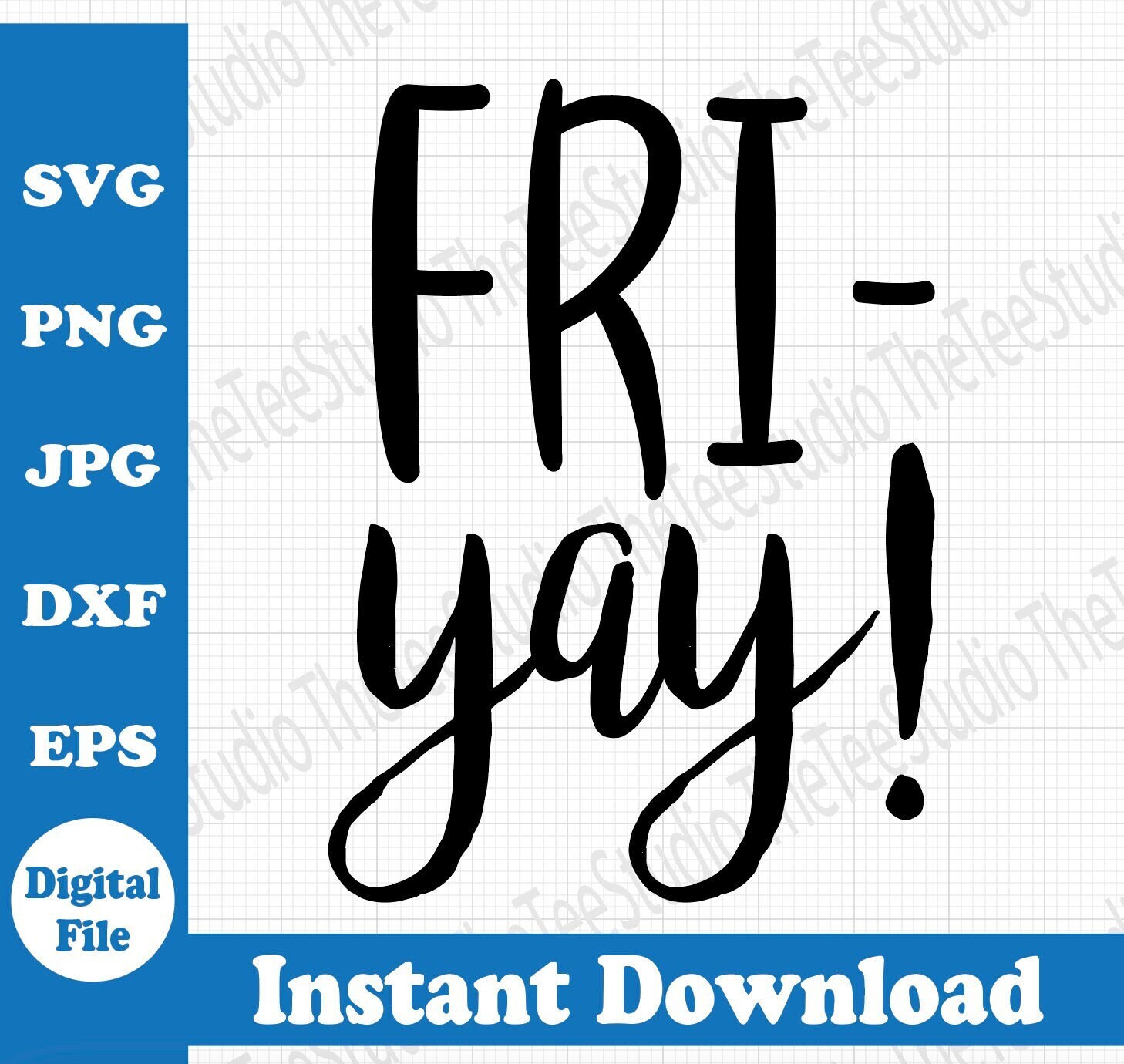Fri-Yay Fun TGIF Design File kindergarten printable png Cut | Etsy