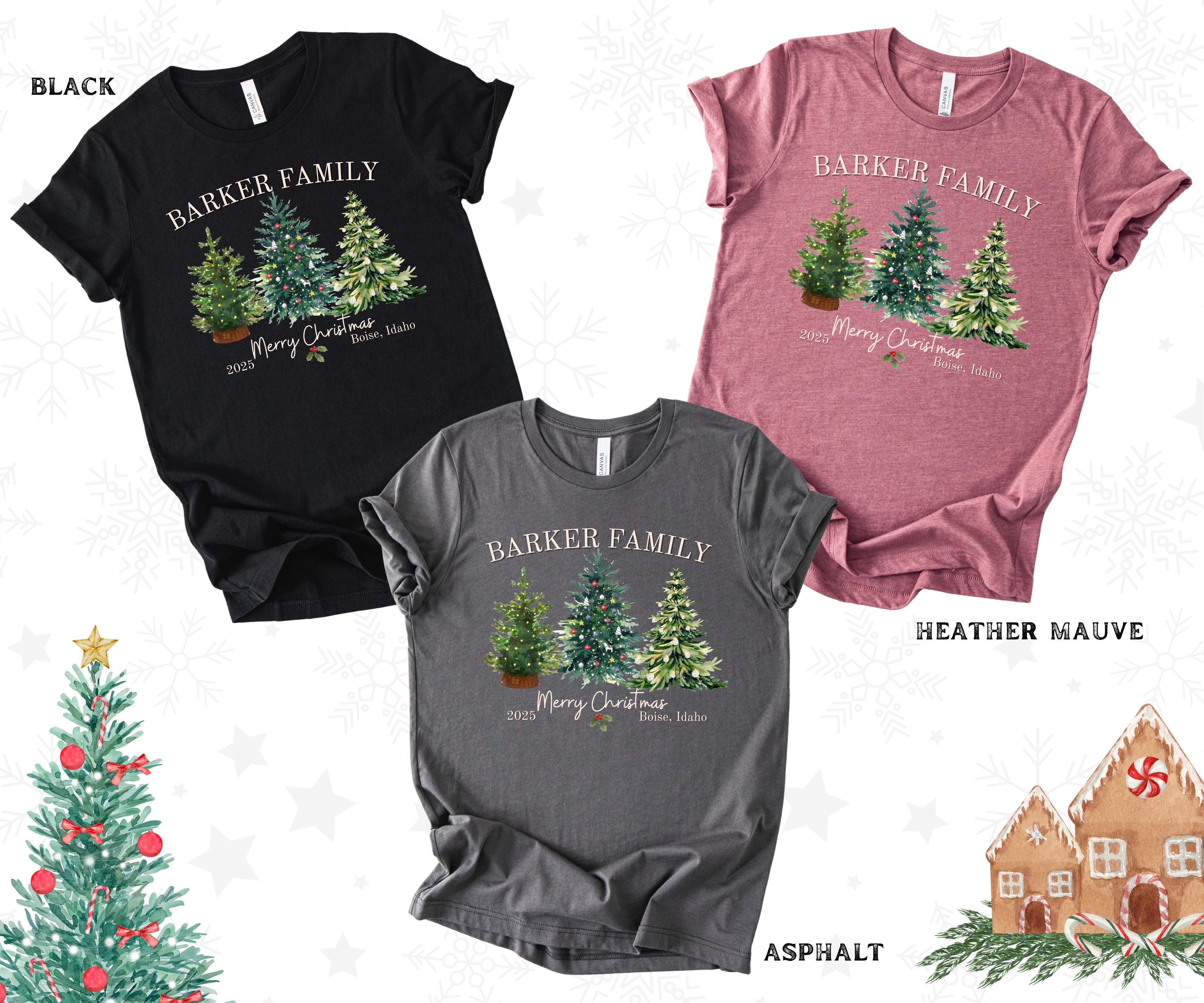 Family Shirts, Custom Family Christmas Tree Lot Shirts, Matching Xmas ...