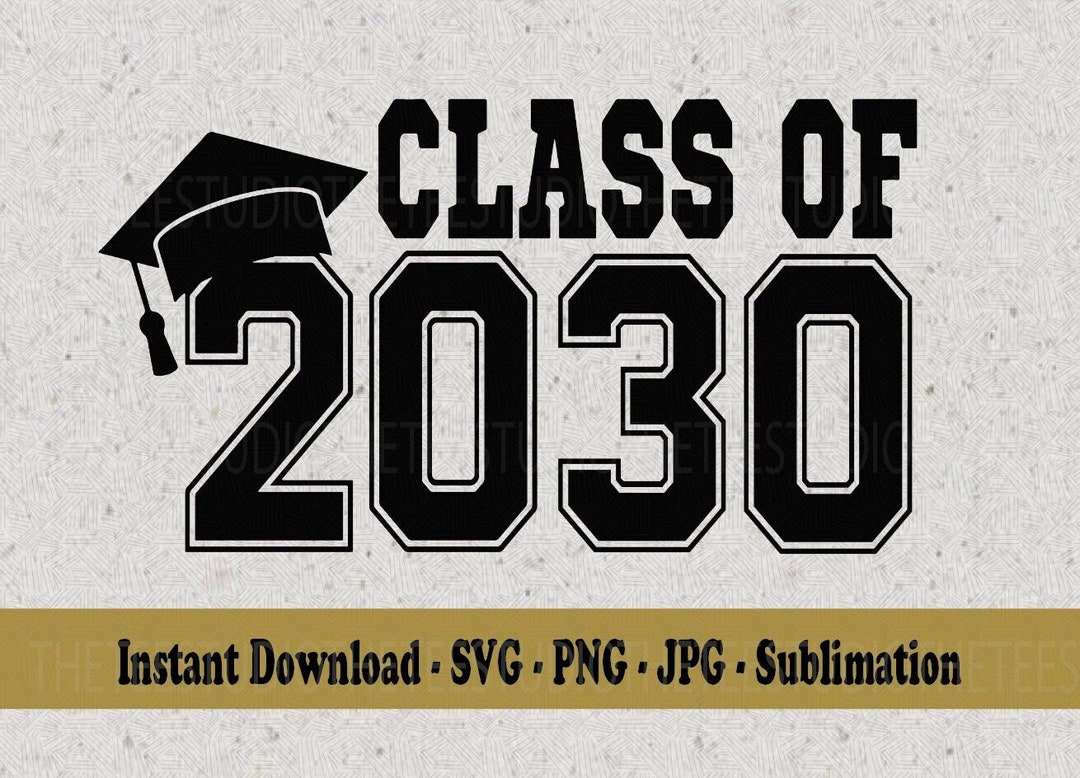 Class of 2030 Jersey Letters Grow With Me Shirt Design File Printable ...